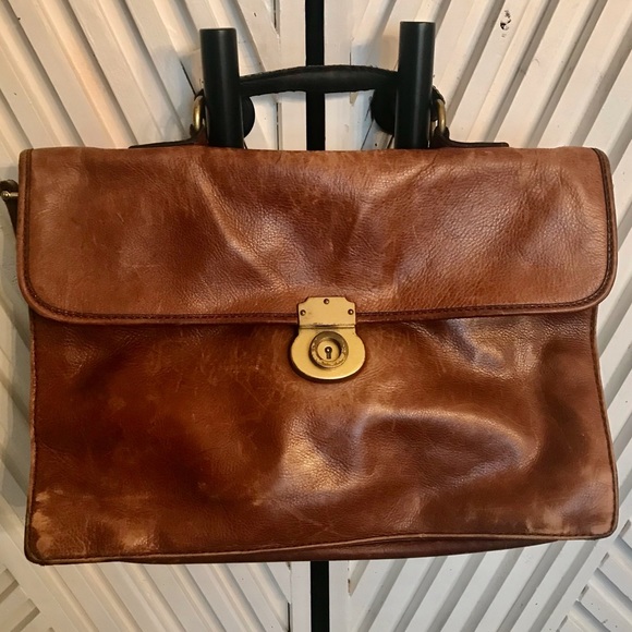 Fossil | Bags | Vintage Leather Briefcase | Poshmark